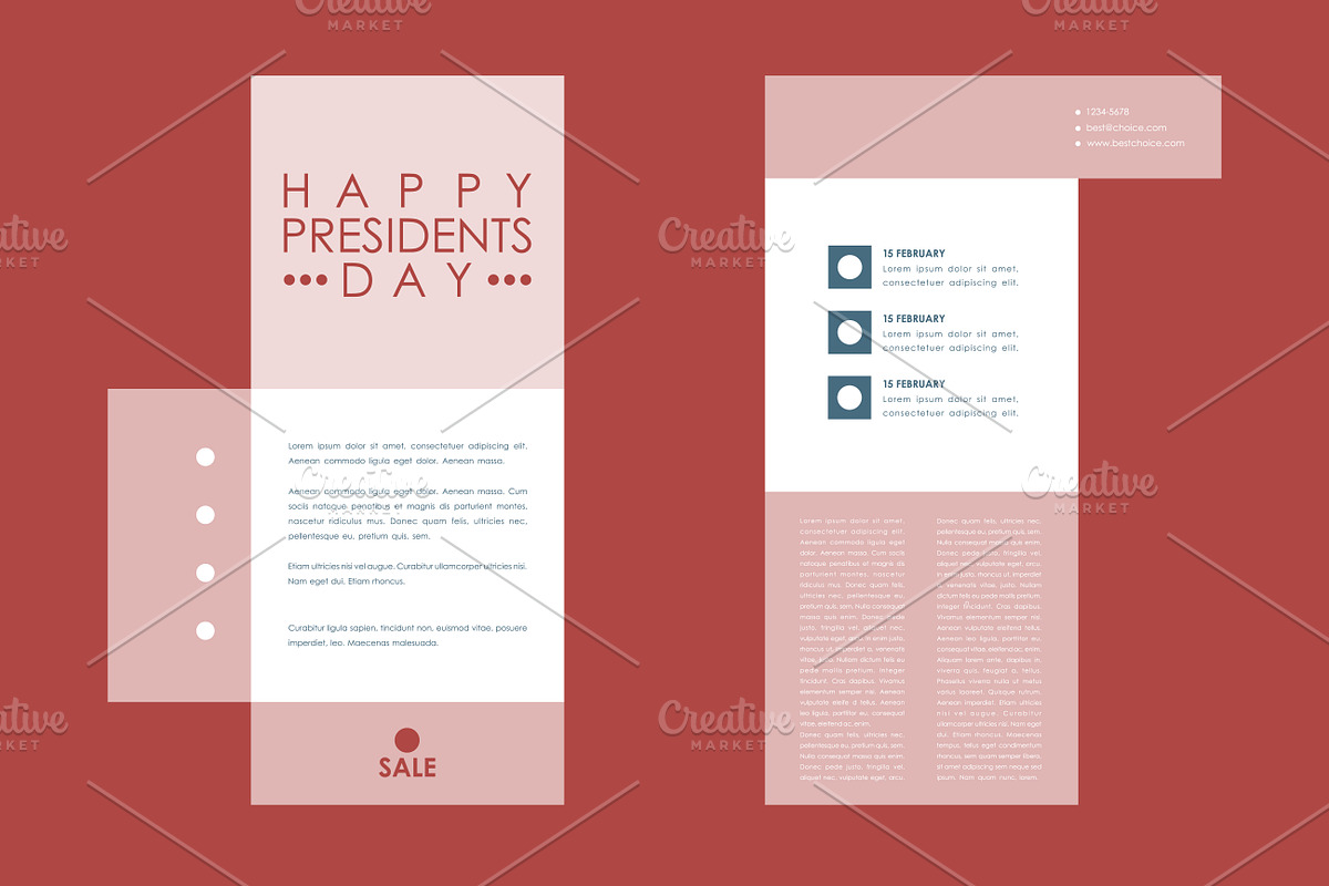 President's Day brochures, a Brochure Template by Palau