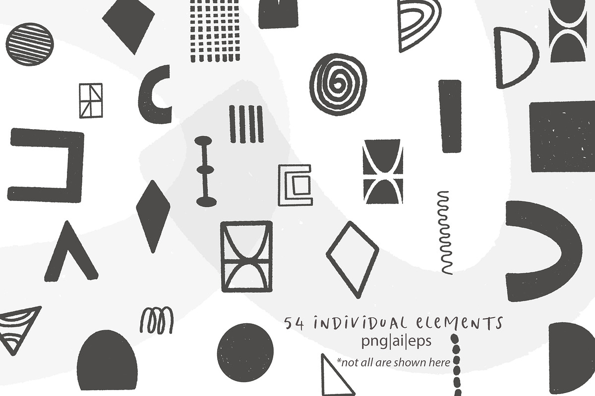 Textured Geo Patterns & Elements, a Pattern Graphic by Sweet Fig ...