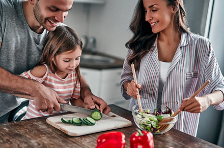 Family in kitchen, a Person Photo by ORION Production