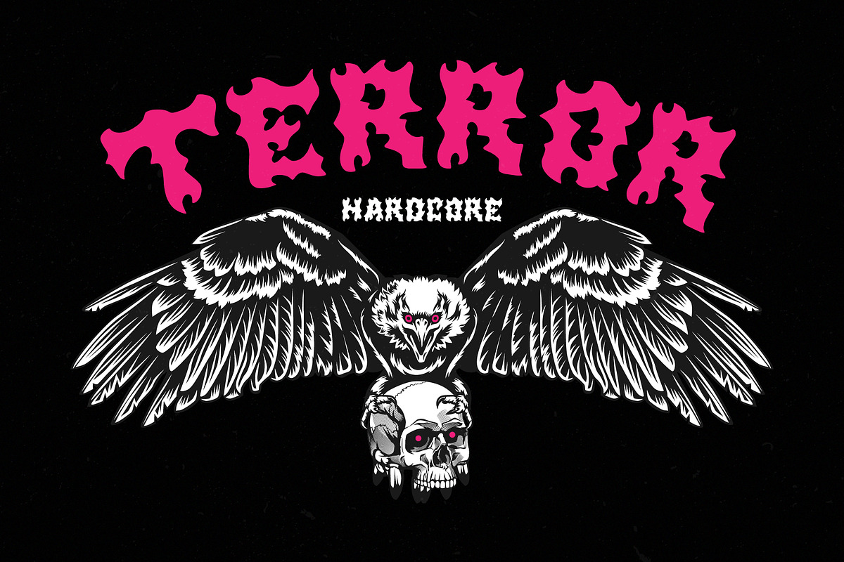 Pink Punk – Death Metal Font, a Blackletter Font by Prioritype Co