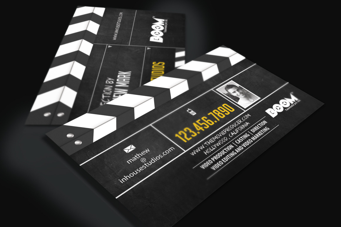 Movie Producer Director Biz Card, a Business Card Template by ...