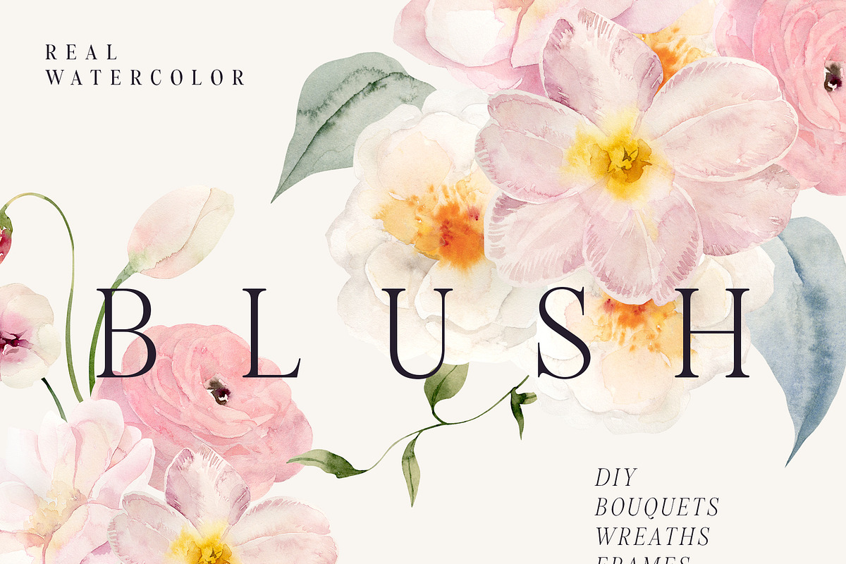 Watercolor Floral Bundle