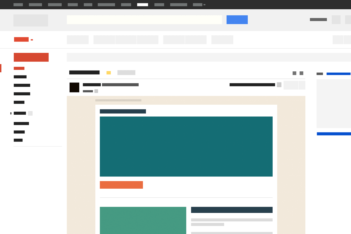 Gmail Wireframe - Vector PSD, a Wireframe Template by Ted Goas