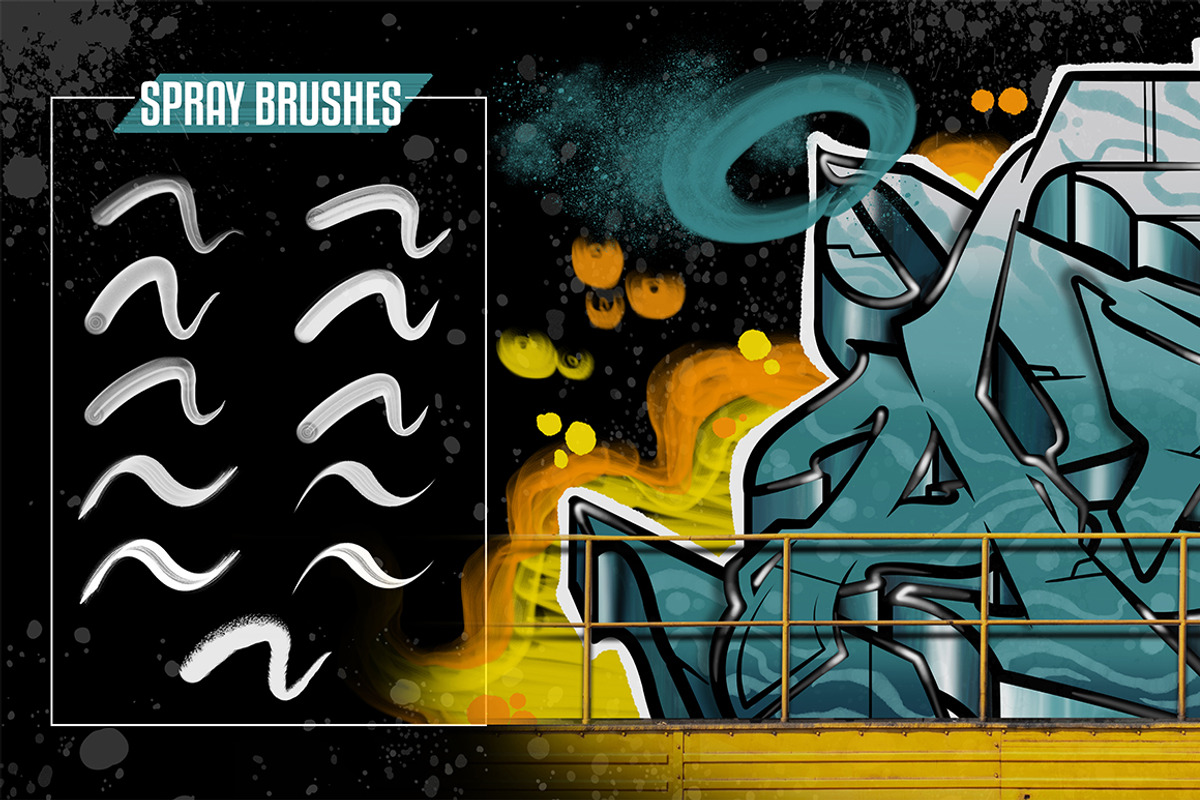 Ultimate Photoshop Graffiti Kit, a Brush Add-On by The Wildcap