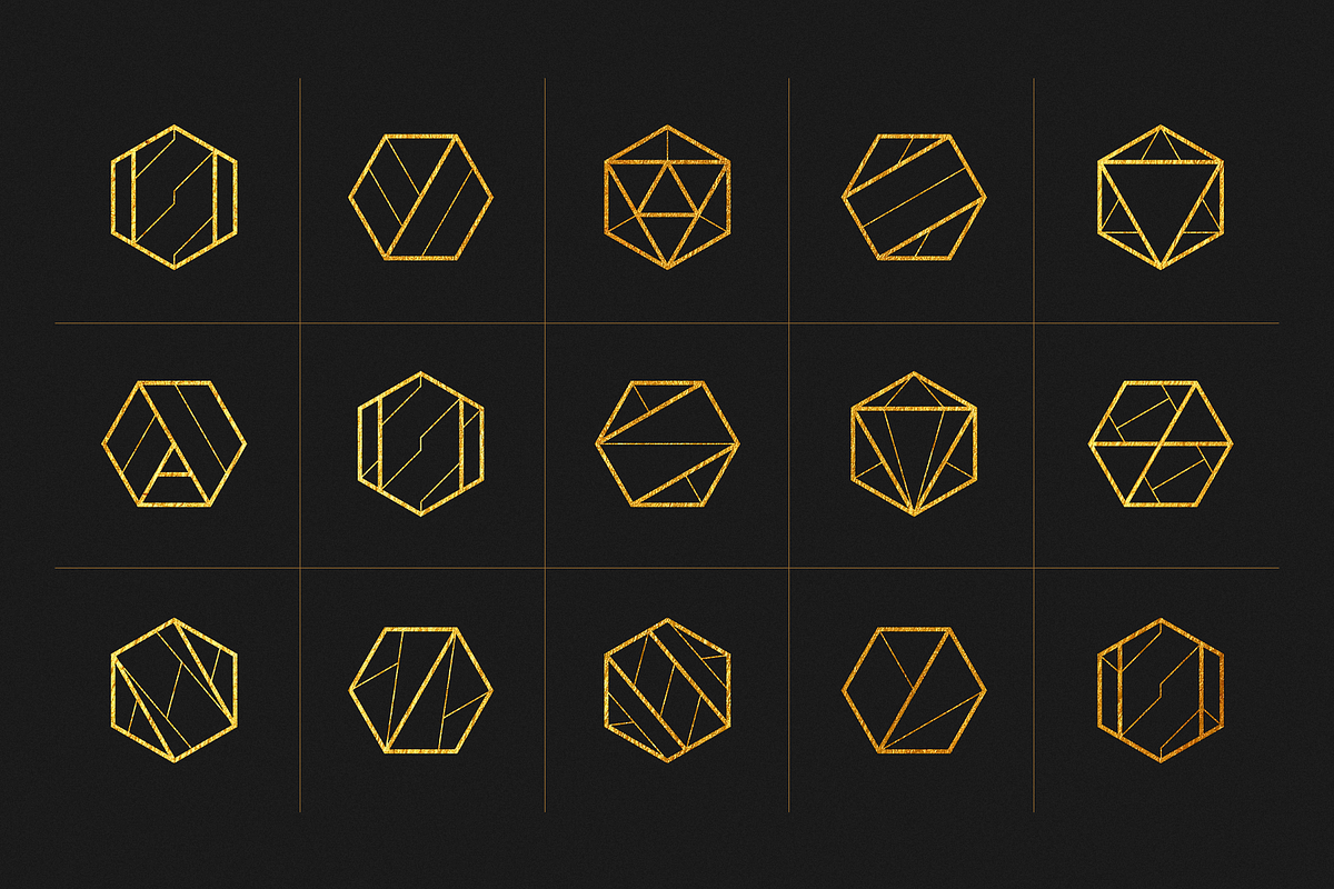 25 Linear Geometric Logos. Part I, a Branding & Logo Template by le-genda