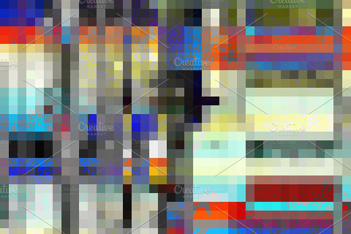 15 glitch vector textures, a Texture Graphic by tkdesign