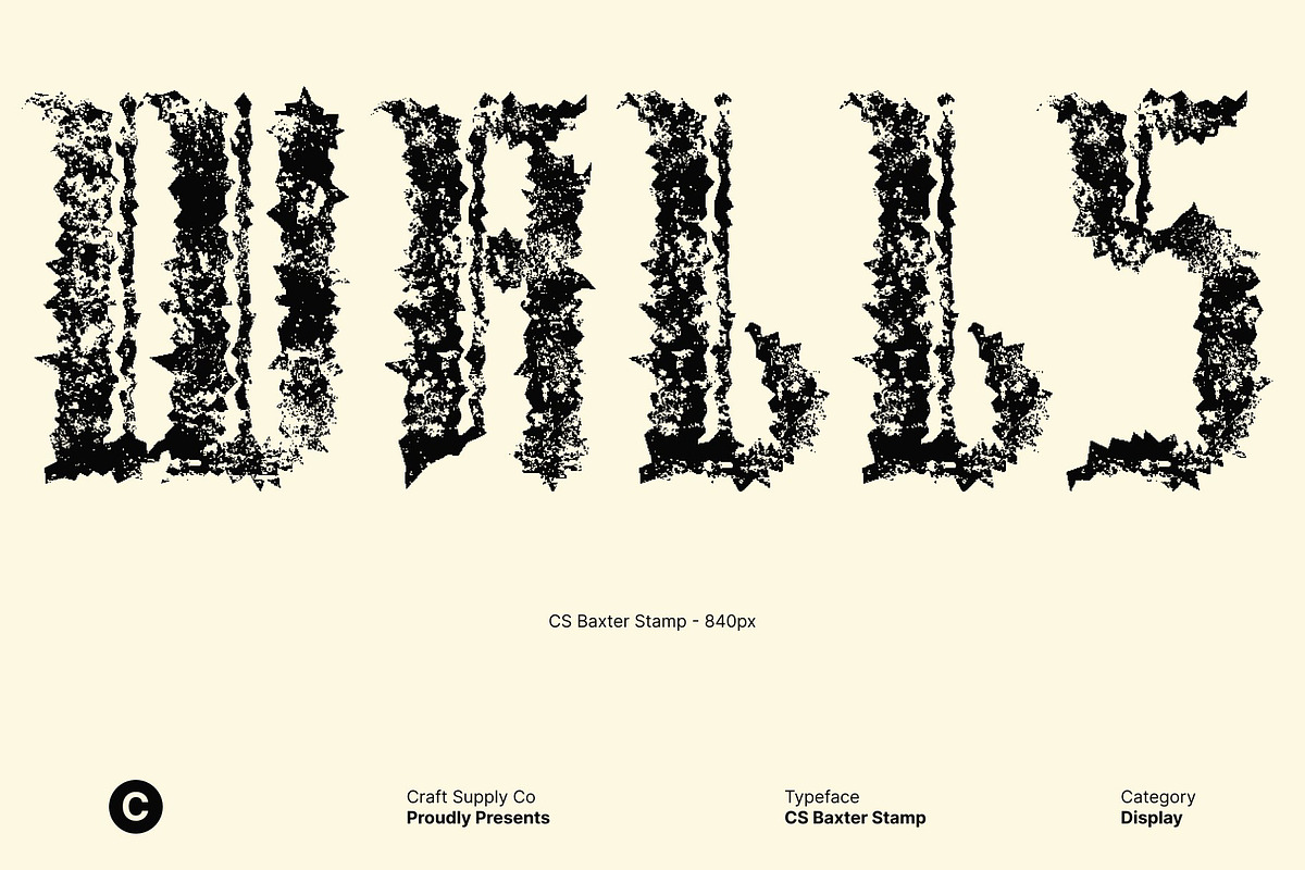 CS Baxter Stamp – Modern Blackletter