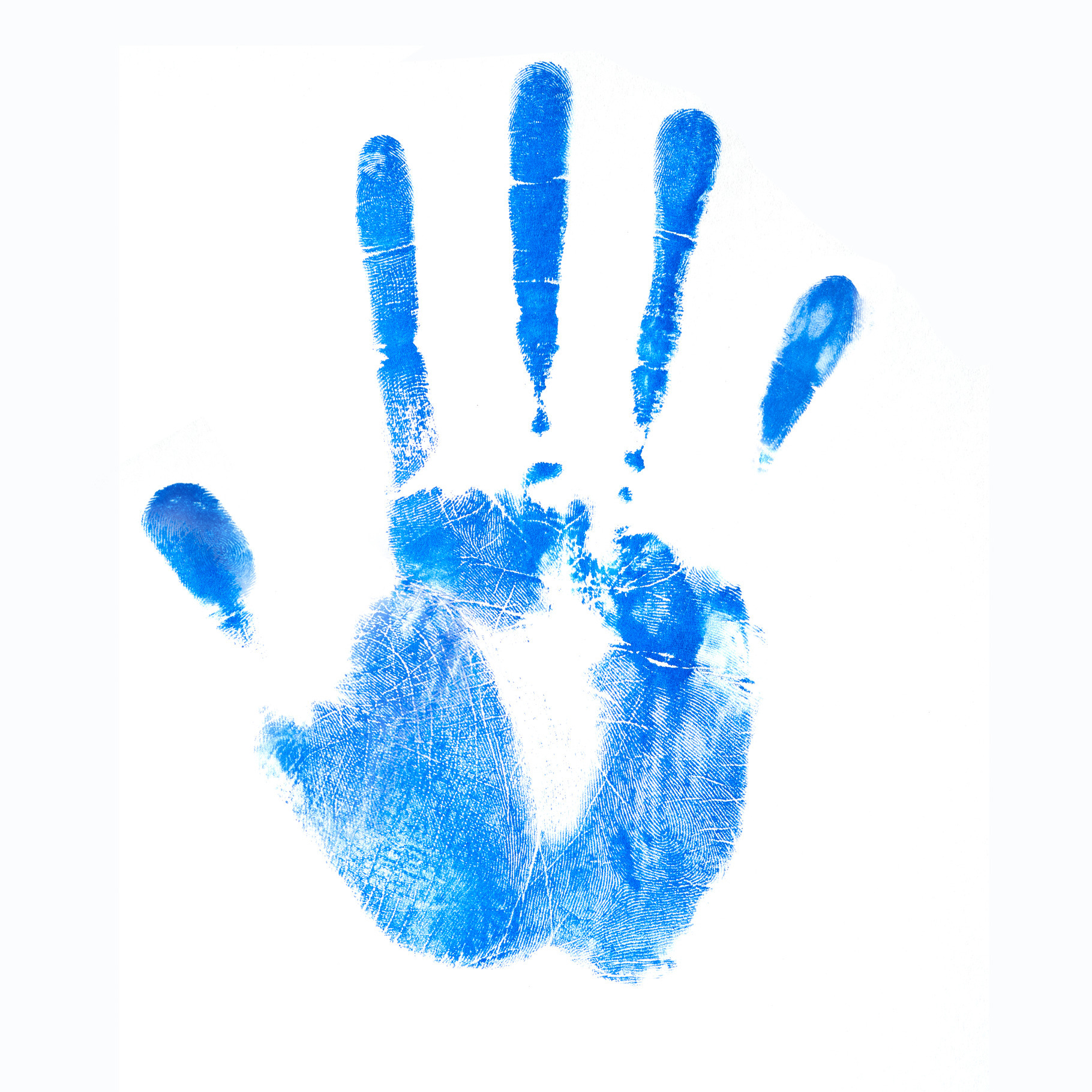 Ink blue human handprint. Palm on a, a Technology Photo by Tampatra ...