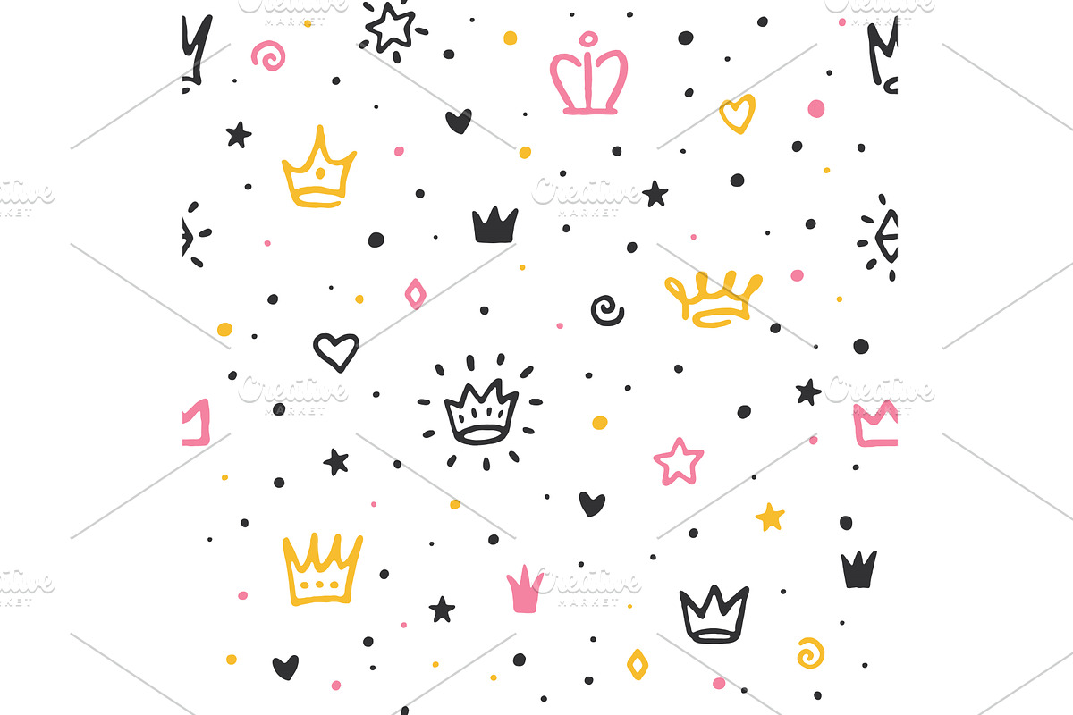 Crown pattern. Royal print, crowns, a Background Graphic by LadadikArt ...