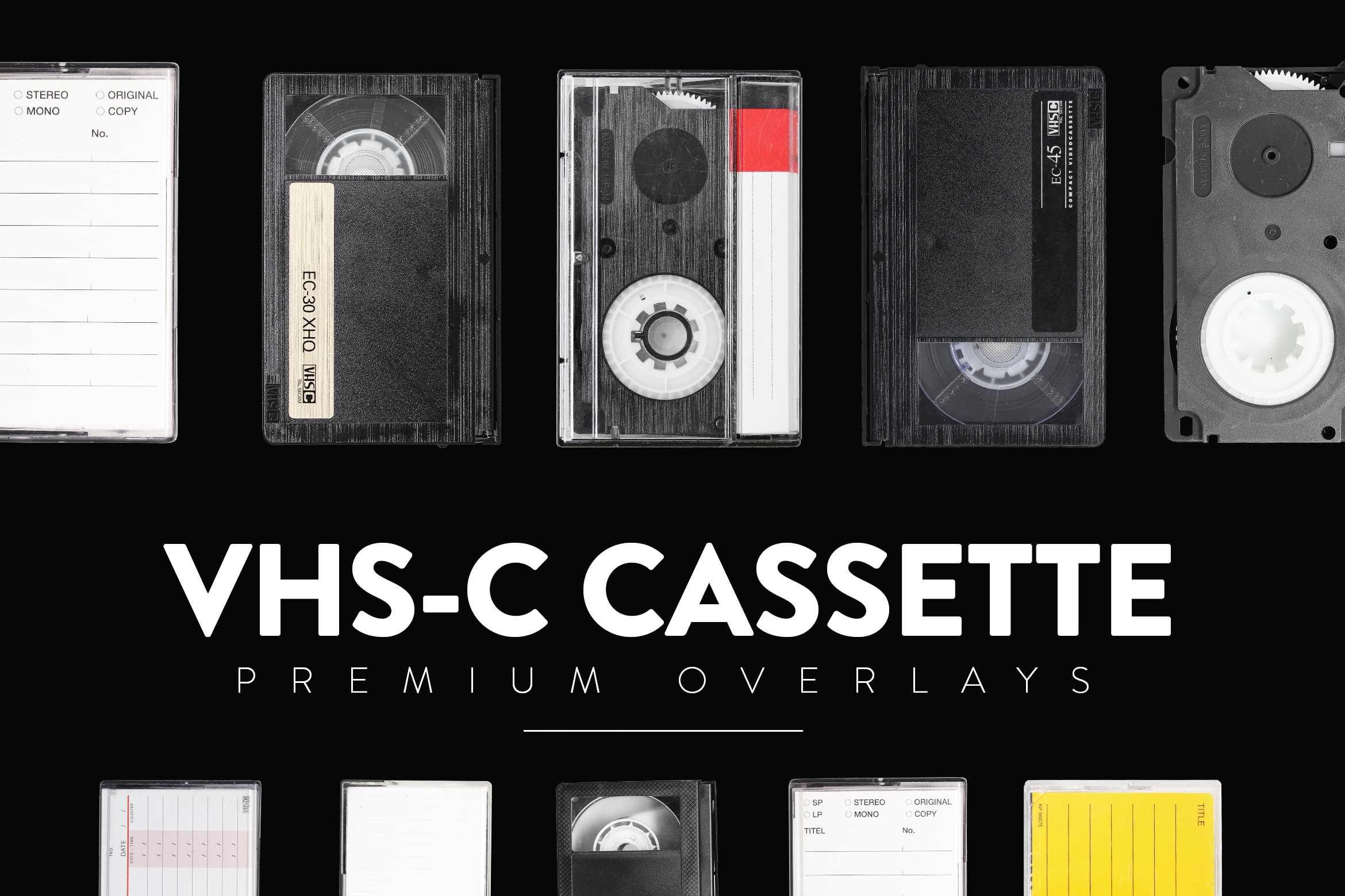 10 VHS-C Cassette Overlay, an Object Graphic by CCPreset