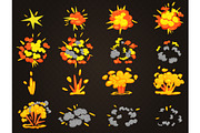 cartoon explosion animation effect, an Illustration by Lemberg Vector