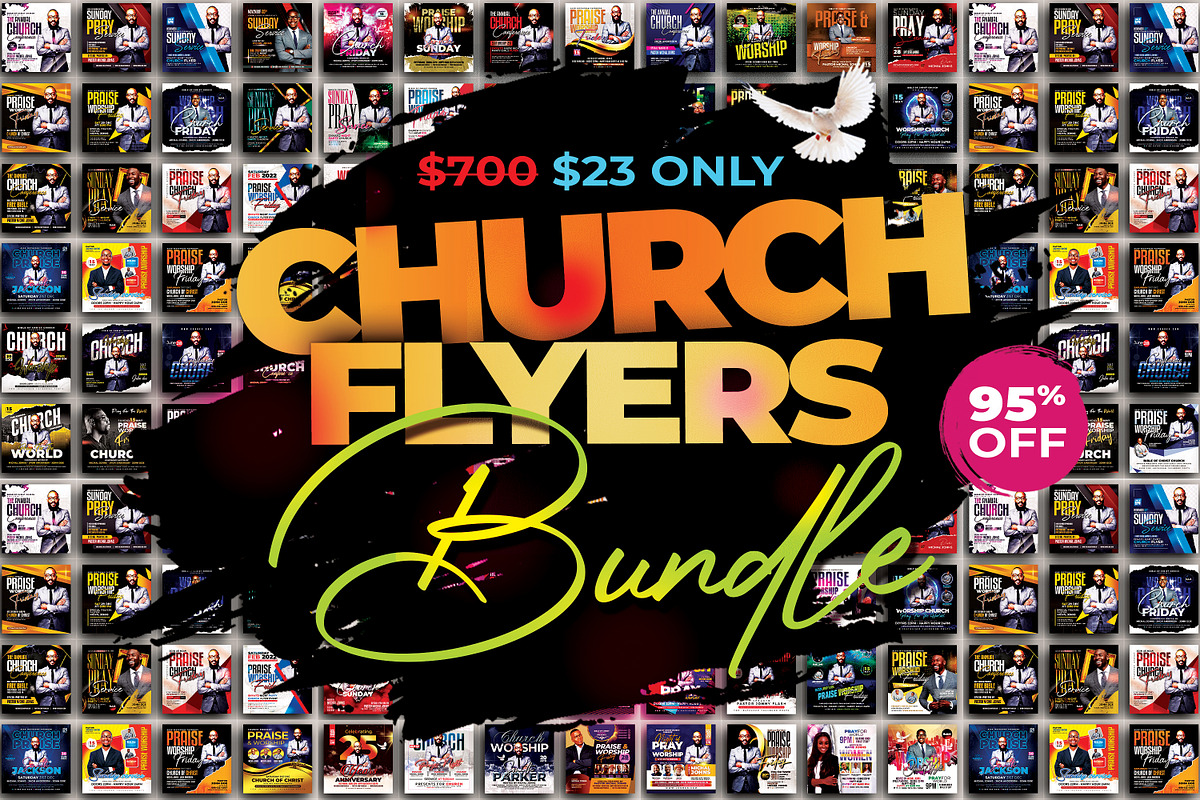 70+ Church Flyers Bundle, a Flyer Template by AfzaalGraphics