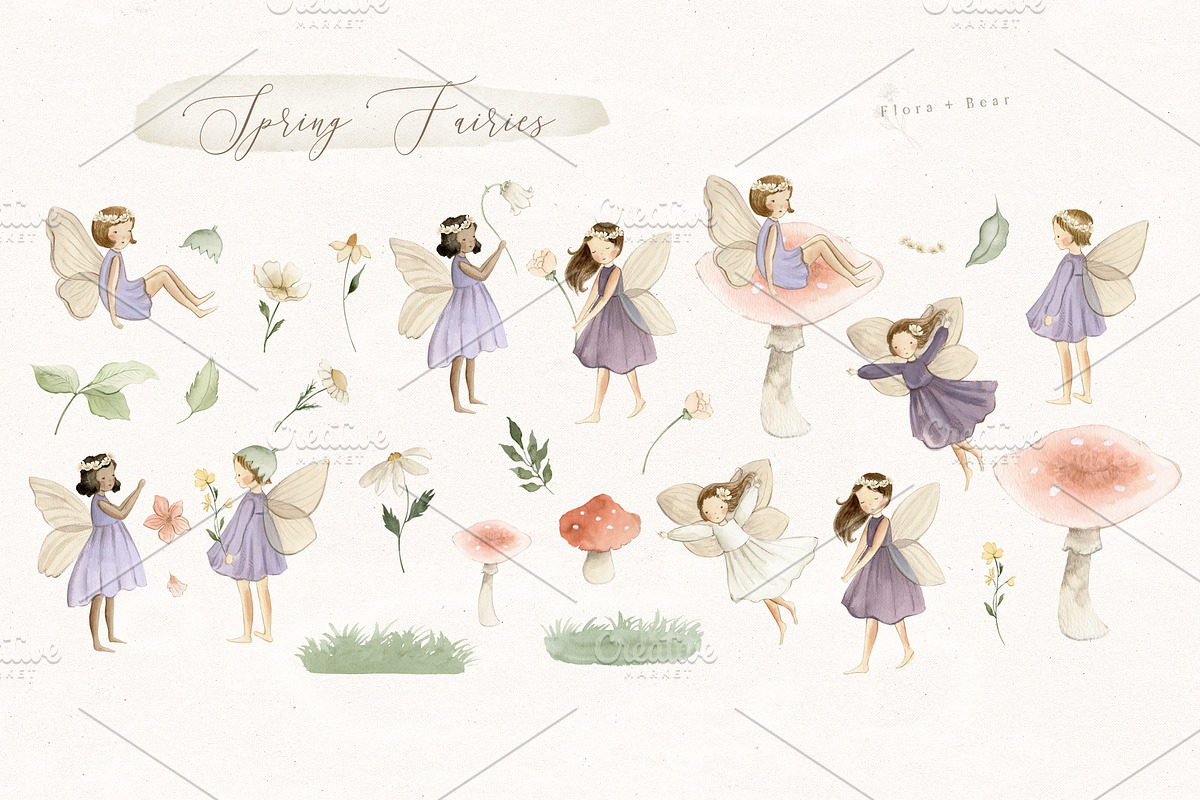 Spring Fairies, a Person Illustration by Flora+Bear