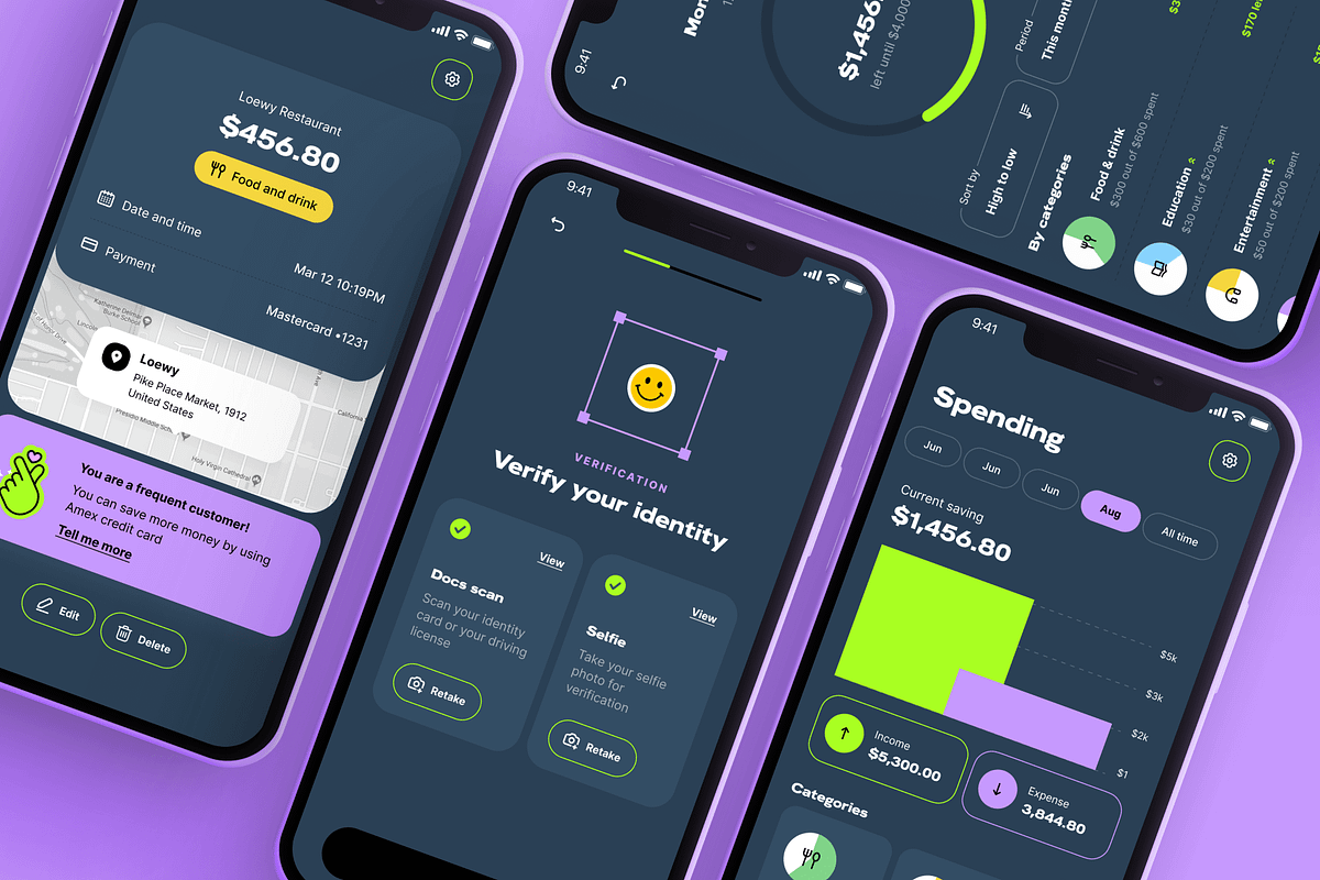 Finance Mobile App UI Template | Creative Market