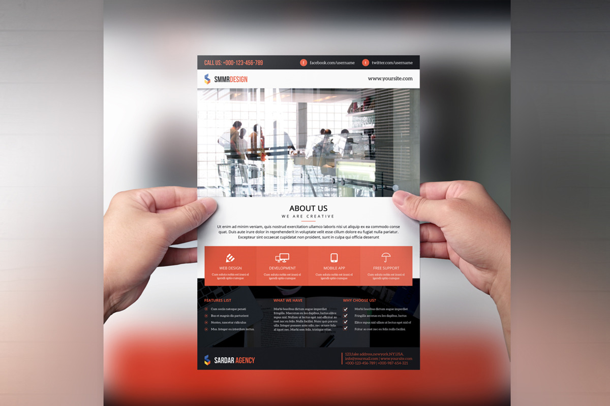 Flyer for Web Designer & Developer, a Flyer Template by SmmrDesign