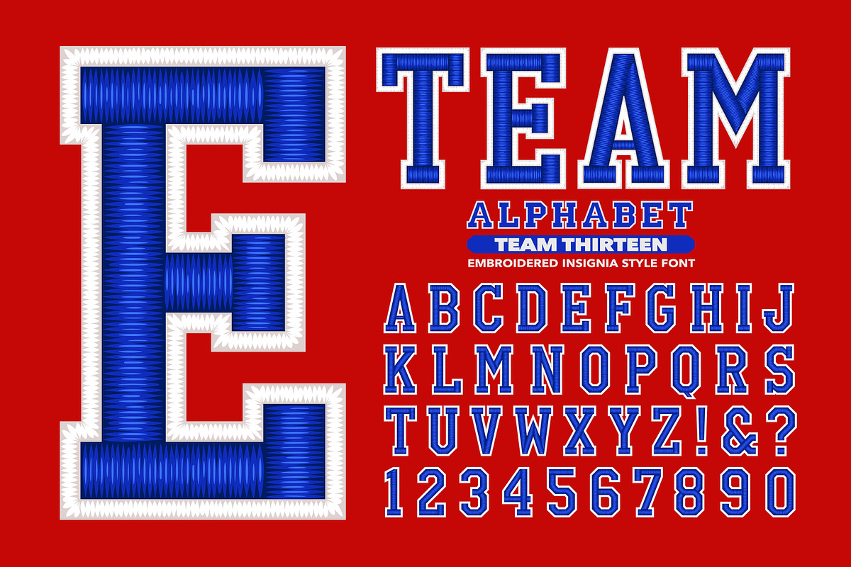 Embroidered Sports Vector Alphabet, an Object Graphic by Mysterylab ...