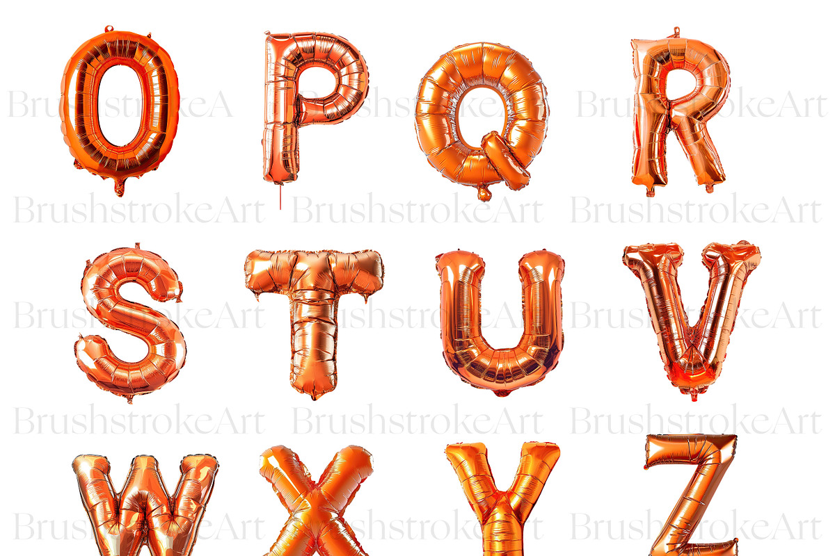 Foil Balloon Clipart, Balloon Alphabet | Creative Market