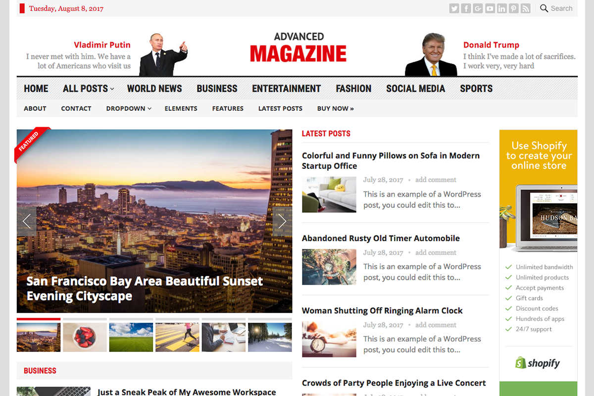 Advanced Magazine - Newspaper Theme, a WordPress Template by Happy ...