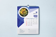 Blue Wall Calendar 2021, a Stationery Template by Cristal Pioneer