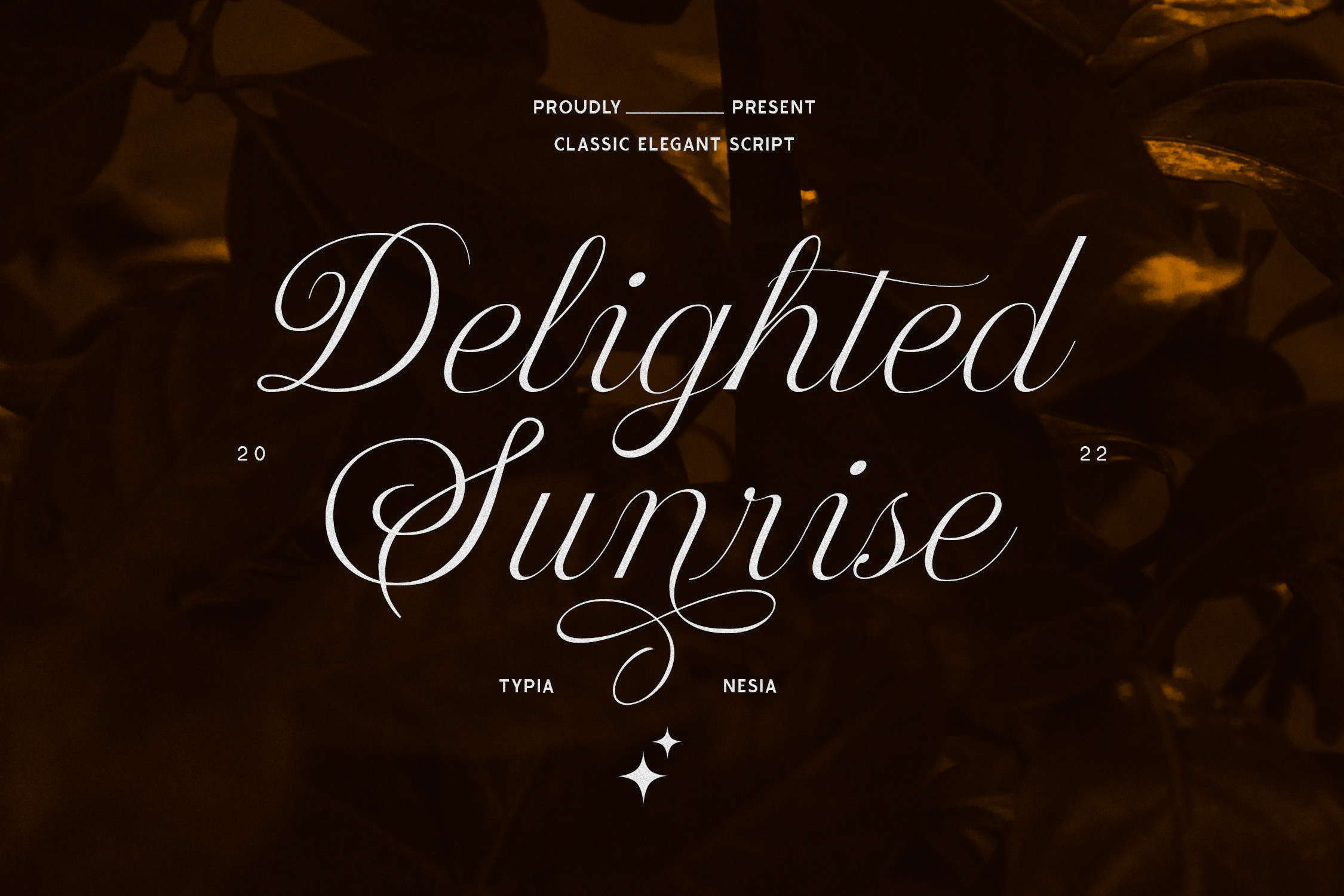 Delighted Sunrise, a Script Font by Typia Nesia