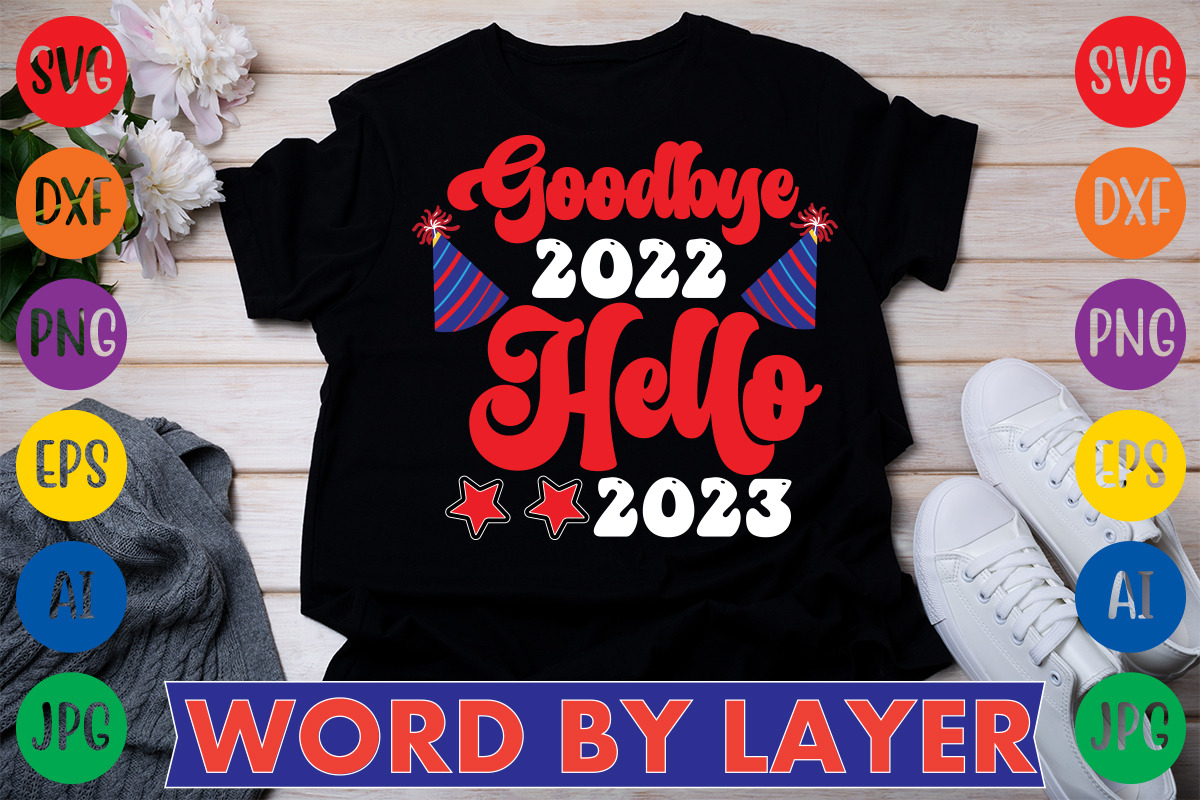 Goodbye 2022 Hello 2023 Svg Design, an Object Graphic by DigitalArtBd