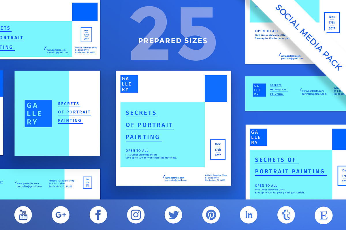 Social Media Pack | Gallery, a Social Media Template by Amber Graphics