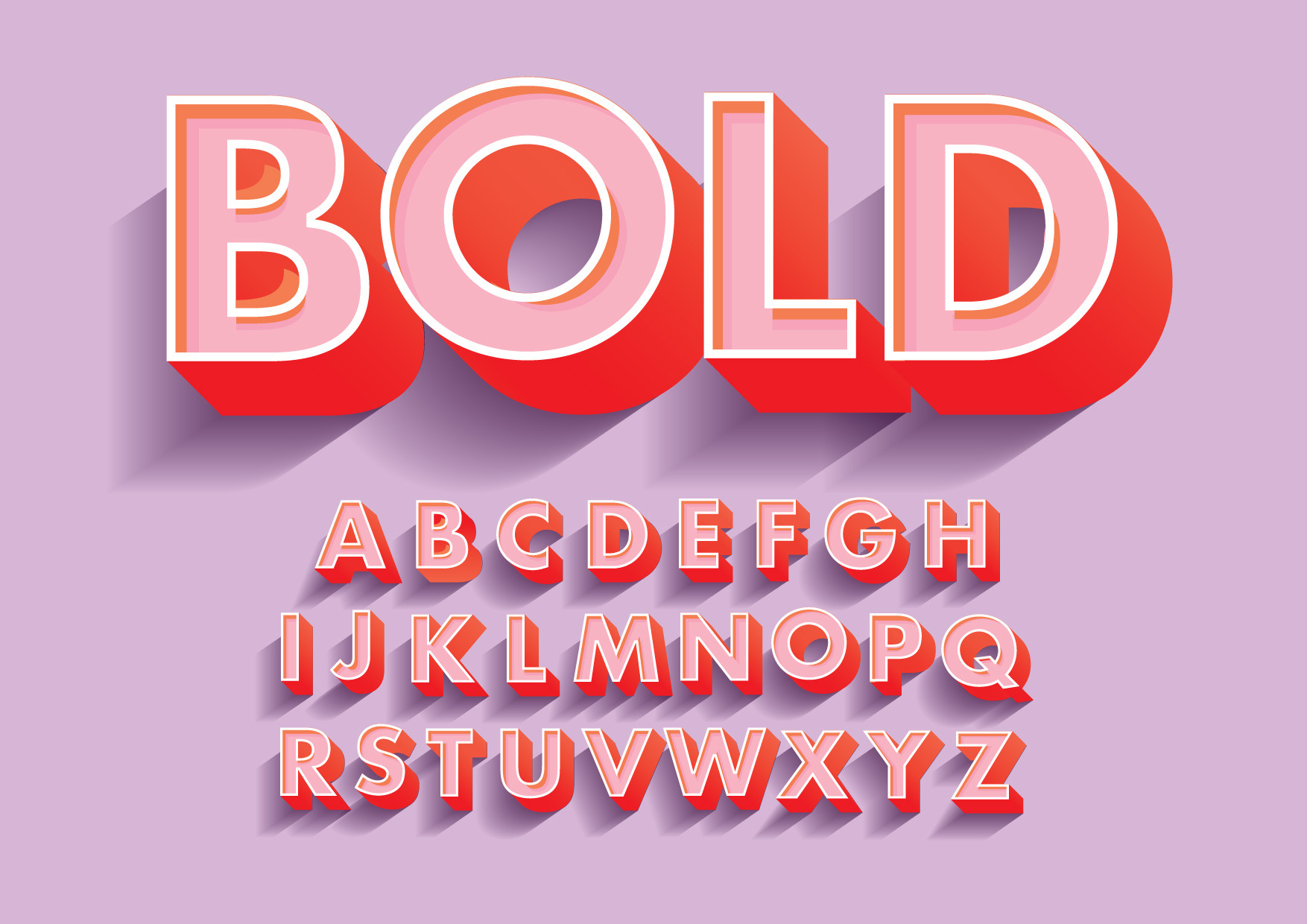 bold 3d typography design, an Illustration by lyeyee
