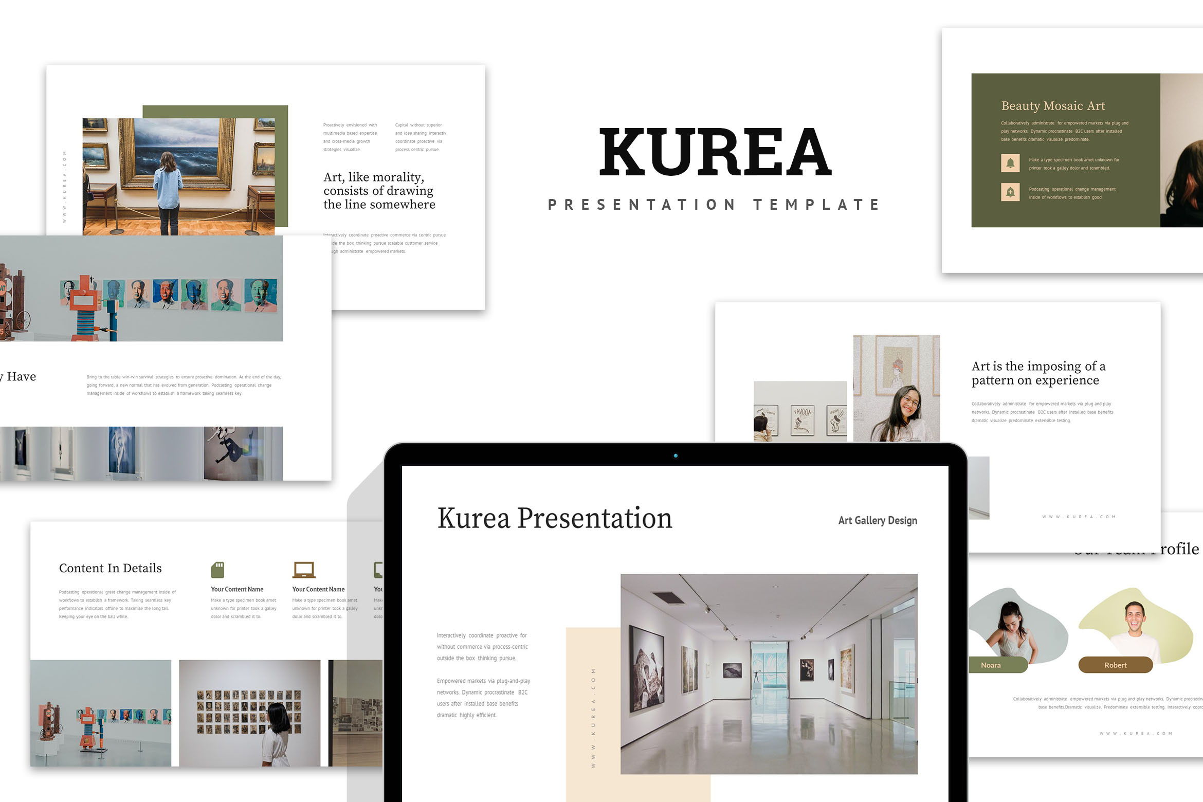 Kurea : Art Exhibition Powerpoint, a Presentation Template by punkl ...