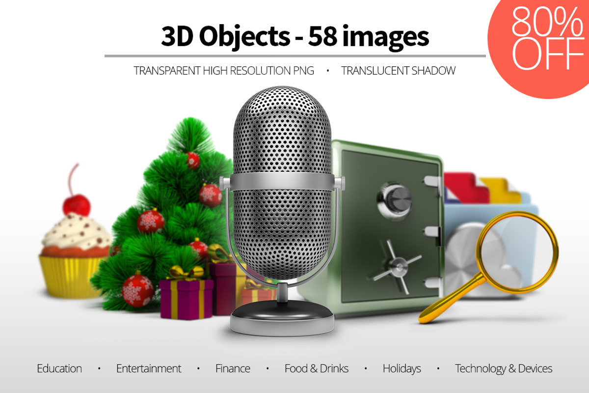 3D Objects - Set 02, an Education Illustration by Anatoly Maslennikov