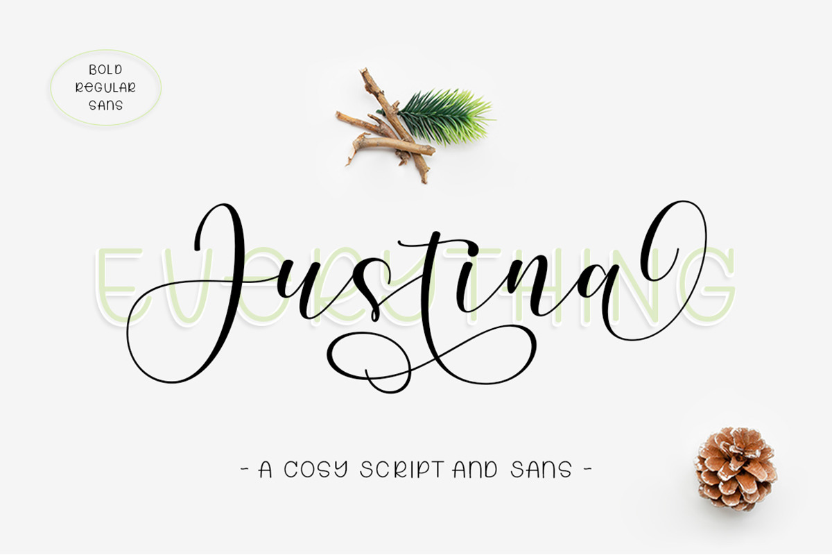 Justina - Font Duo, a Script Font by Attract Studio