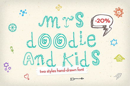 Mitty Hand-drawn Font, a Font by Frisk Shop
