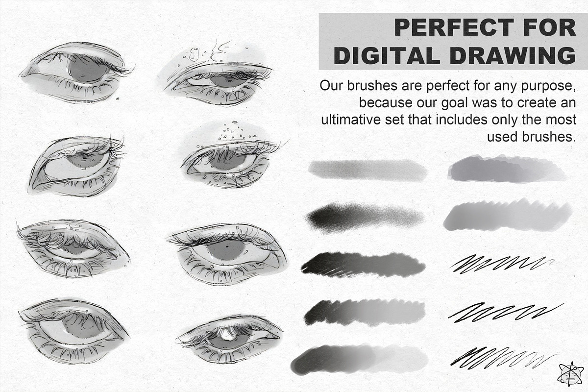 Drawing And Sketch Procreate Brushes, a Brush Add-On by Nuclear Brushes