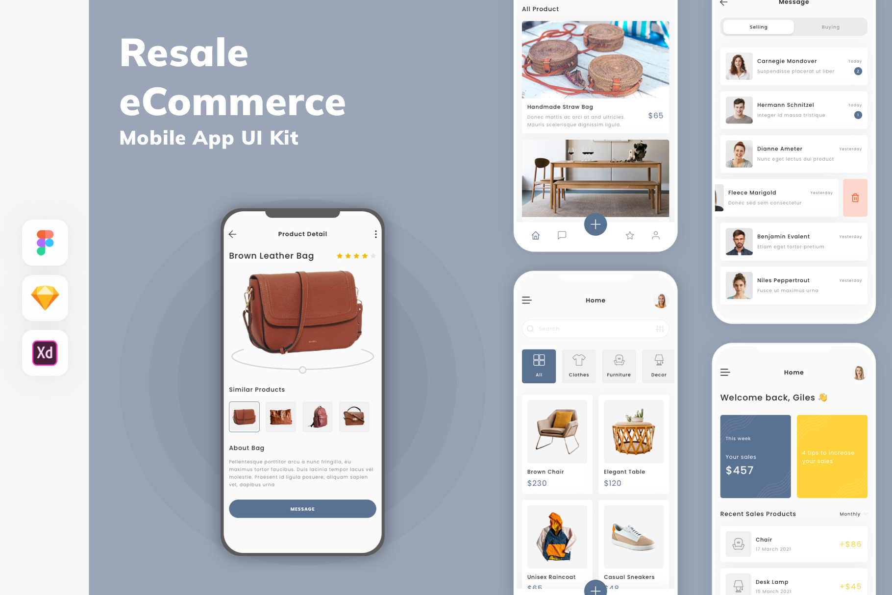 Resale & eCommerce Mobile App UI Kit, an UI Kit Template by uicube