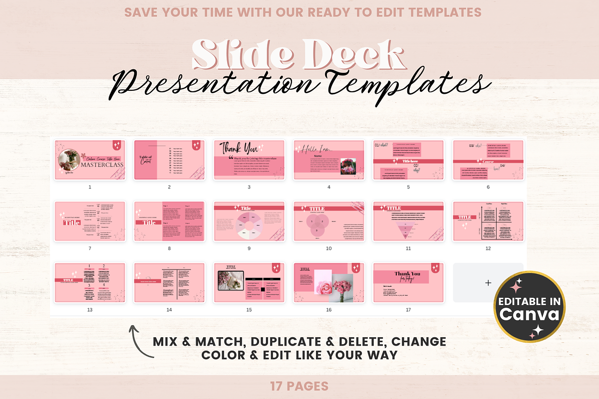 Masterclass Slide Deck Template | Creative Market