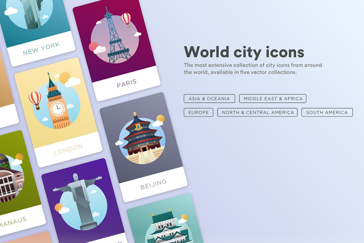 World city icons, an Outline Icon by Befoolish | Creative Market