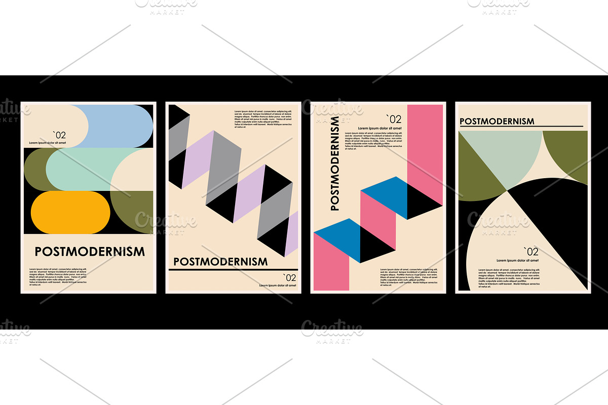 Artworks posters inspired postmodern, a Decorative Illustration by Pgmart
