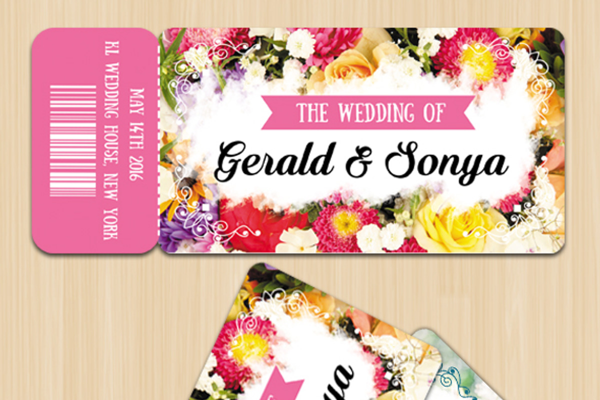 Wedding Invitation Ticket, an Invitation Template by Mariyana