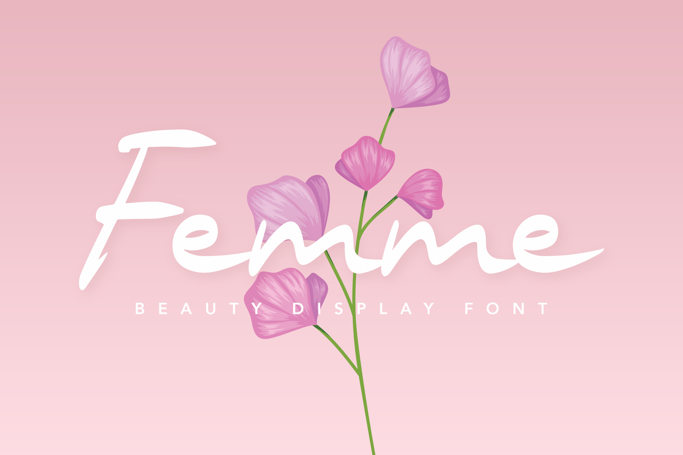 Femme Beauty Display Font, a Handwritten Font by peterdraw