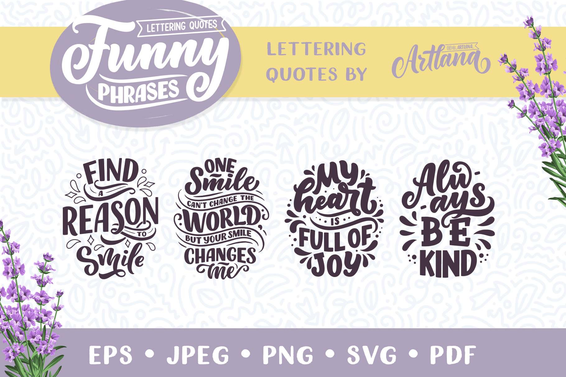 Funny Lettering Quotes, an Animal Illustration by Artlana