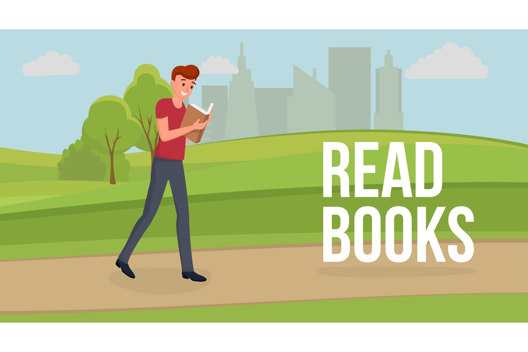 Read books vector banner template, an Object Graphic by Pavlo Plakhotia ...