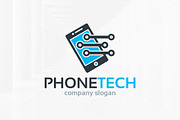 Phone Tech Logo Template, a Branding & Logo Template by LOGOMAGINE