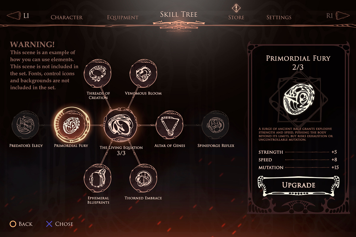 Biopunk UI Set, an Object Illustration by Olga Ryzychenko