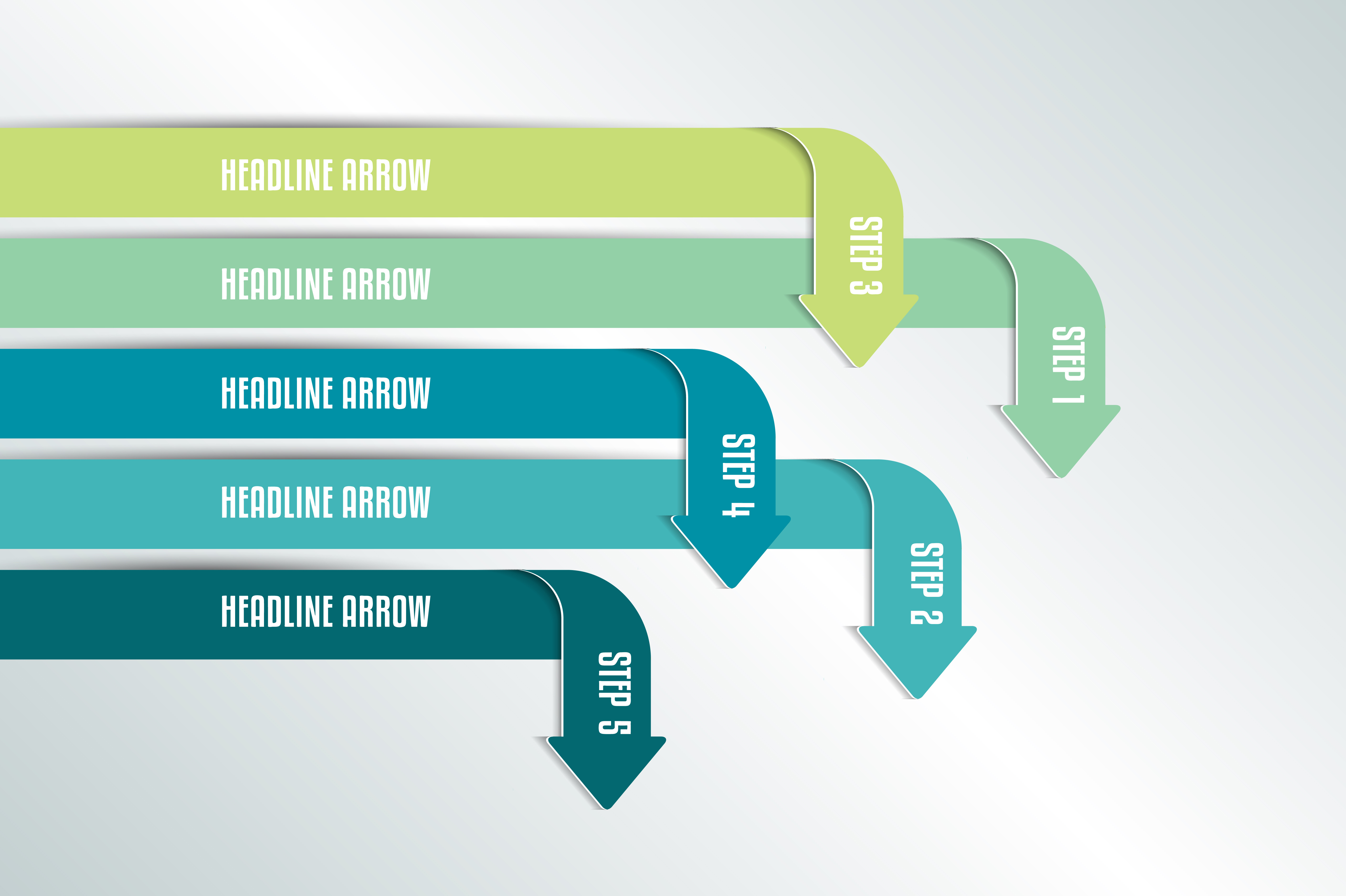 Arrow infographics scheme, flowchart, a Work Illustration by VectorAN