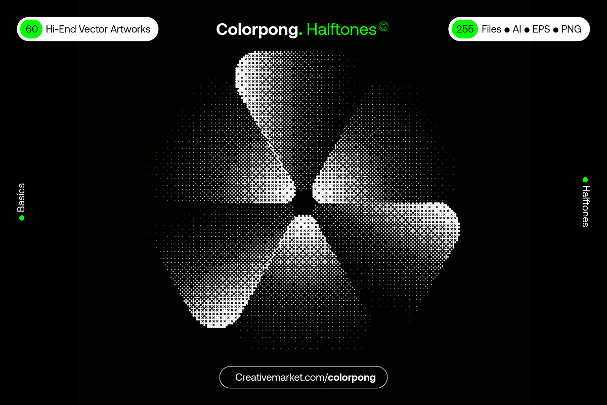 Halftones – Vector Bundle, a Background Graphic by Colorpong