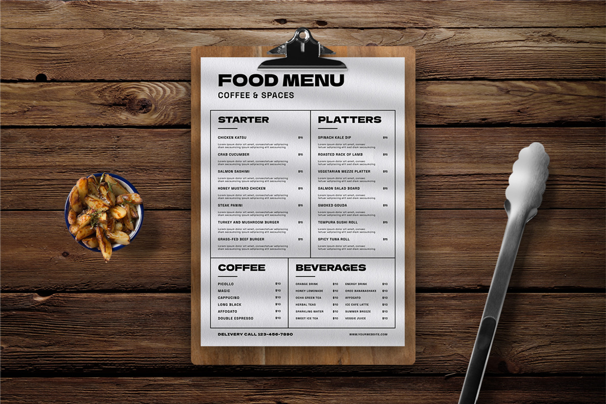 Simple Food Menu