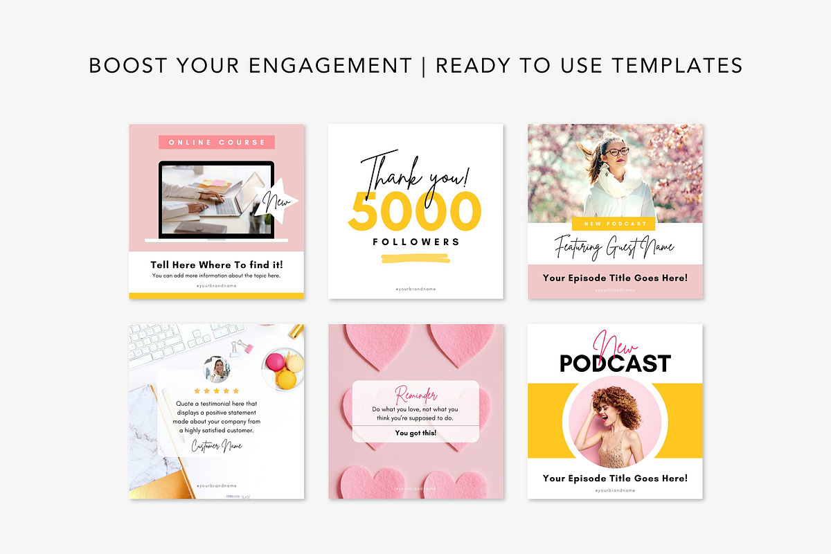Instagram Blogger Template Canva, a Social Media Template by DeeBeeDesign