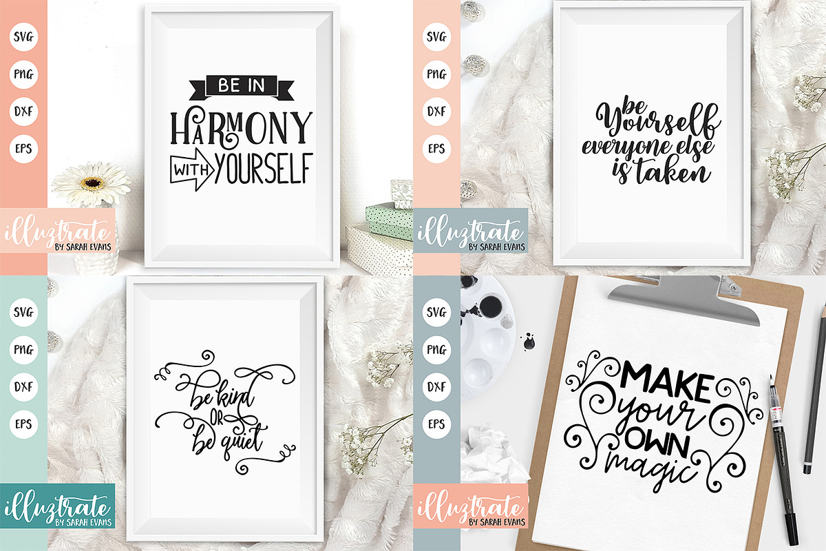 Inspirational Quote SVG Collection, an Illustration by illuztrate