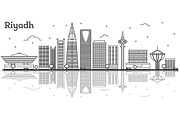 Outline Riyadh Saudi Arabia City, a Graphic by Booblgum