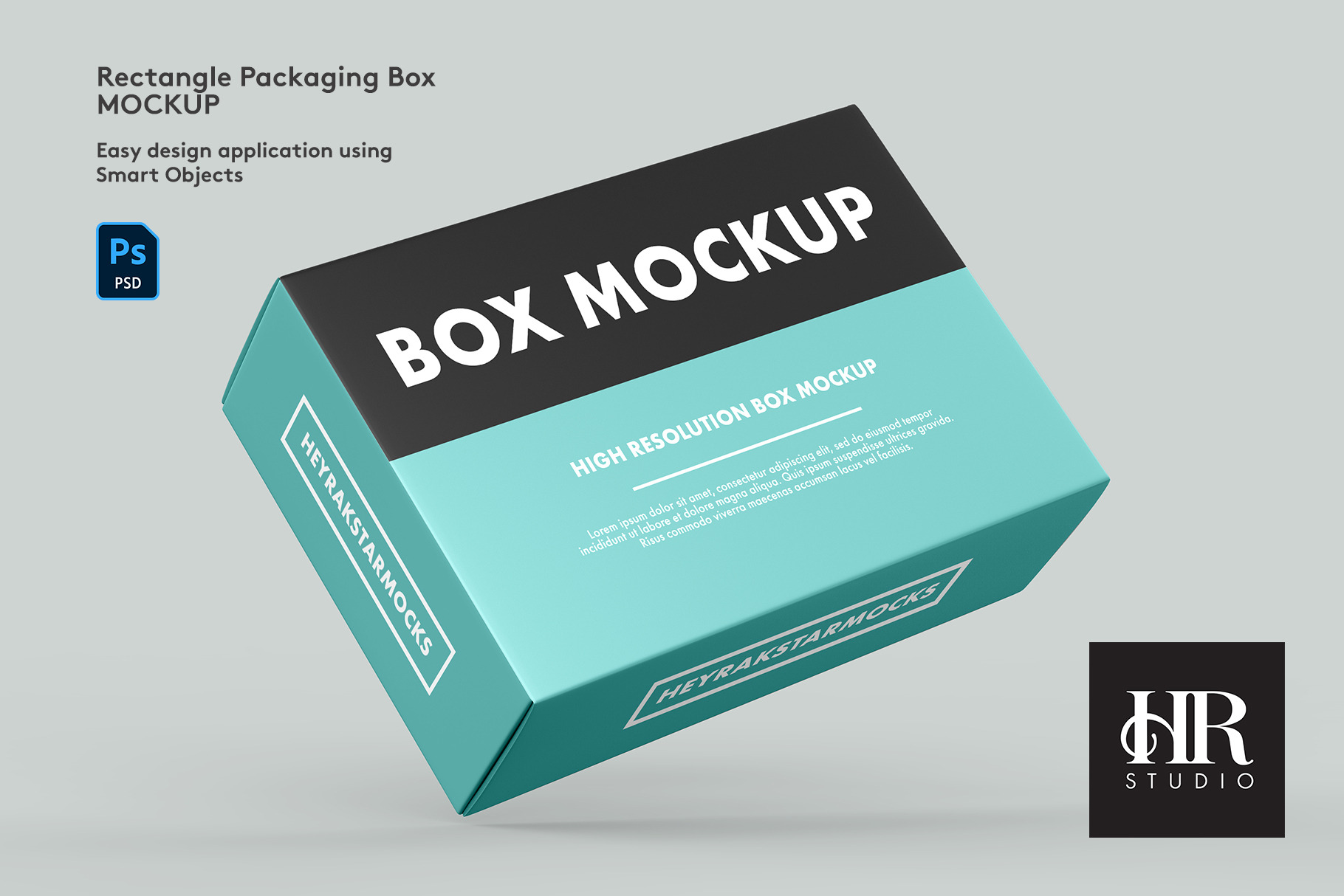 Rectangle Packaging Box Mockup