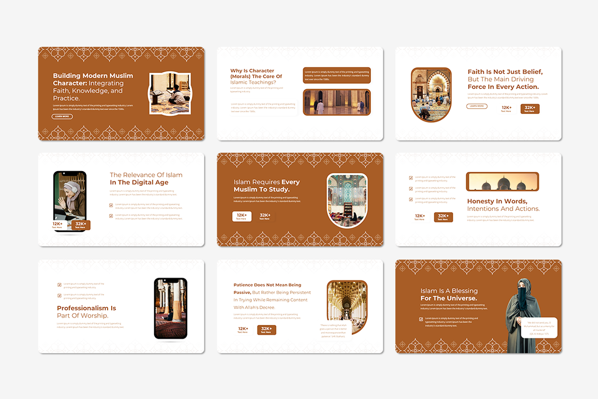Modern Muslim Character - PowerPoint, a Presentation Template by ...